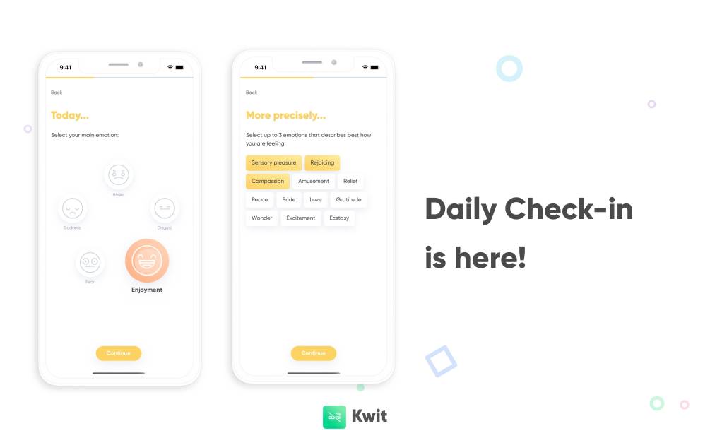 The Daily check-in: the New Kwit Feature to Support you Day by Day - Kwit